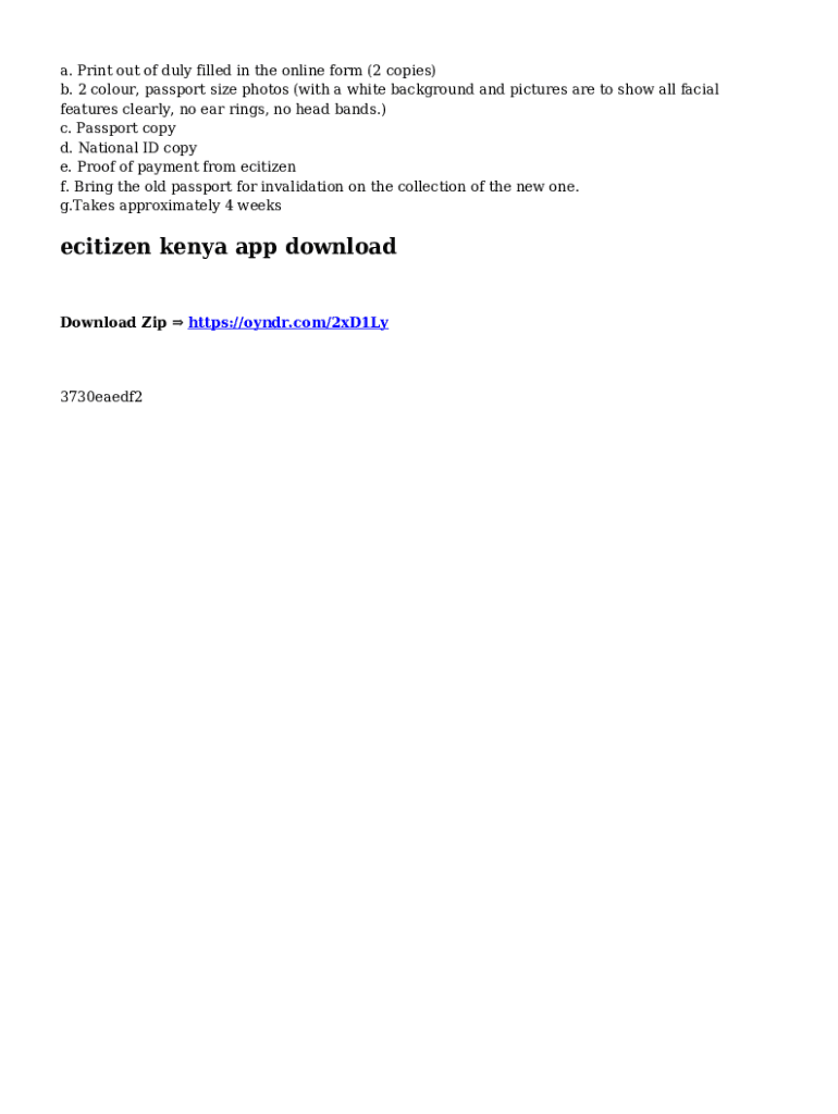 Fillable Online Ecitizen Kenya App Download Fax Email Print - pdfFiller