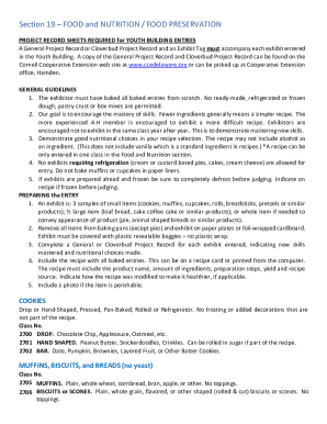 Fillable Online Project Record Sheets - Cornell Cooperative Extension Fax Email Print - pdfFiller