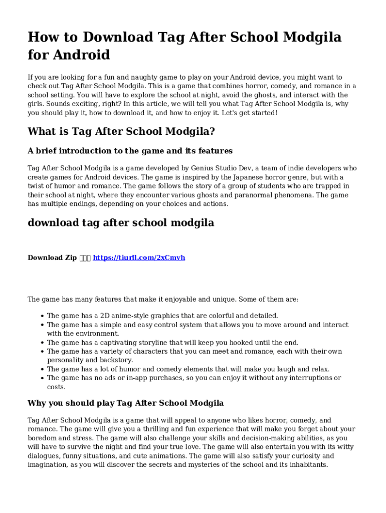 Fillable Online Download Tag After School Modgila Fax Email Print ...