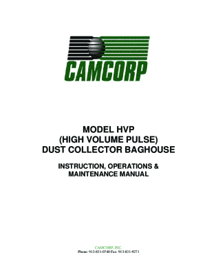 Fillable Online Checklist for Baghouse Dust Collector Maintenance and ...