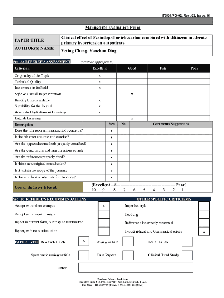 Fillable Online Evaluation form (biomed) (9).doc Fax Email Print ...