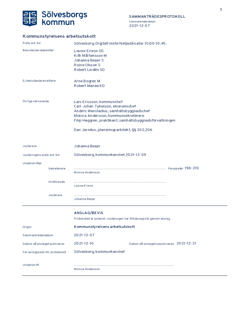 Fillable Online Lars Ericsson, kommunchef Fax Email Print - pdfFiller