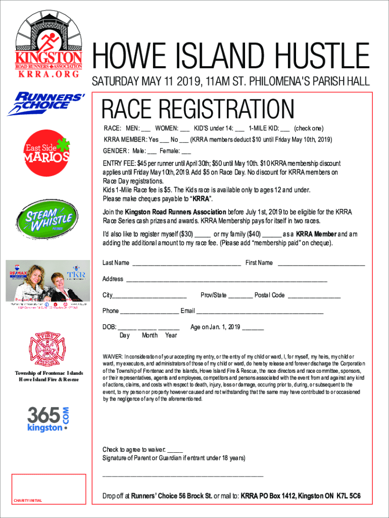 Fillable Online Howe Island 8K Hustle Fax Email Print - pdfFiller