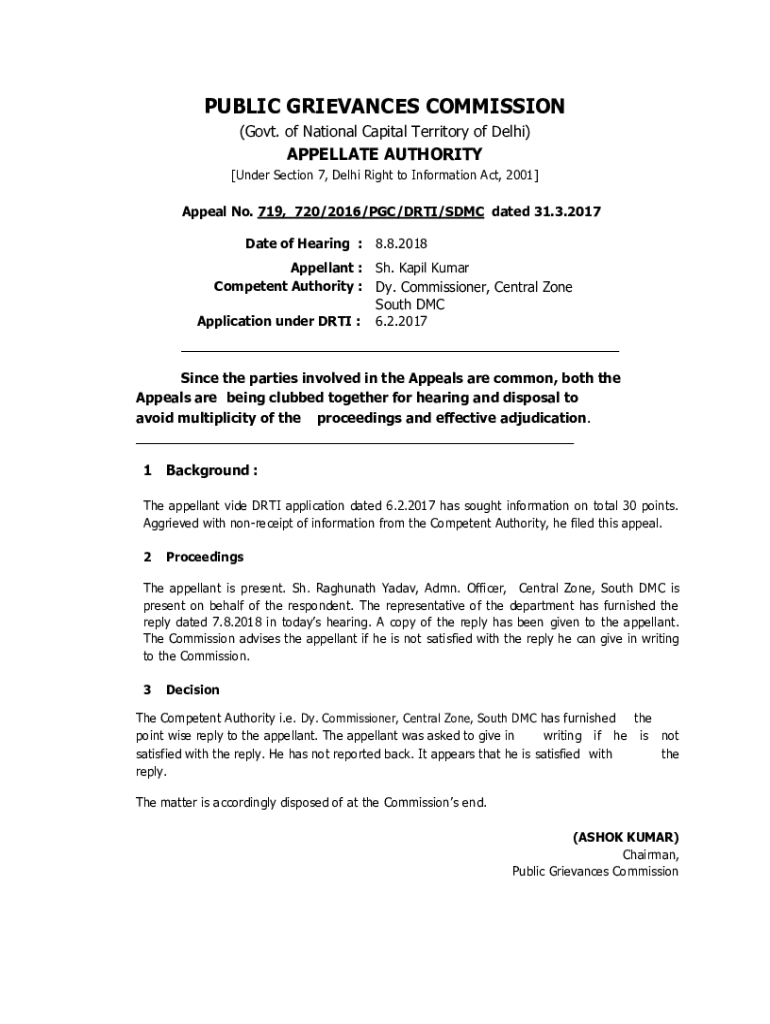 Fillable Online Commissioner, Central Zone Fax Email Print - pdfFiller