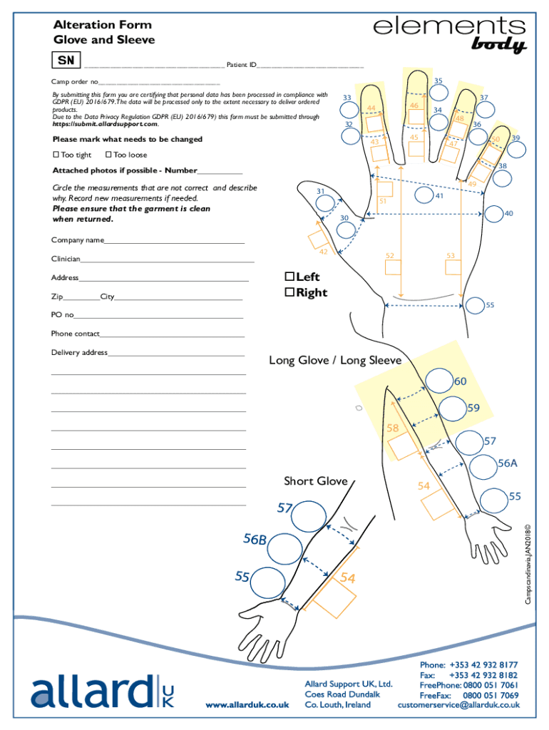 Fillable Online Left Right Alteration Form Sock Fax Email Print - pdfFiller
