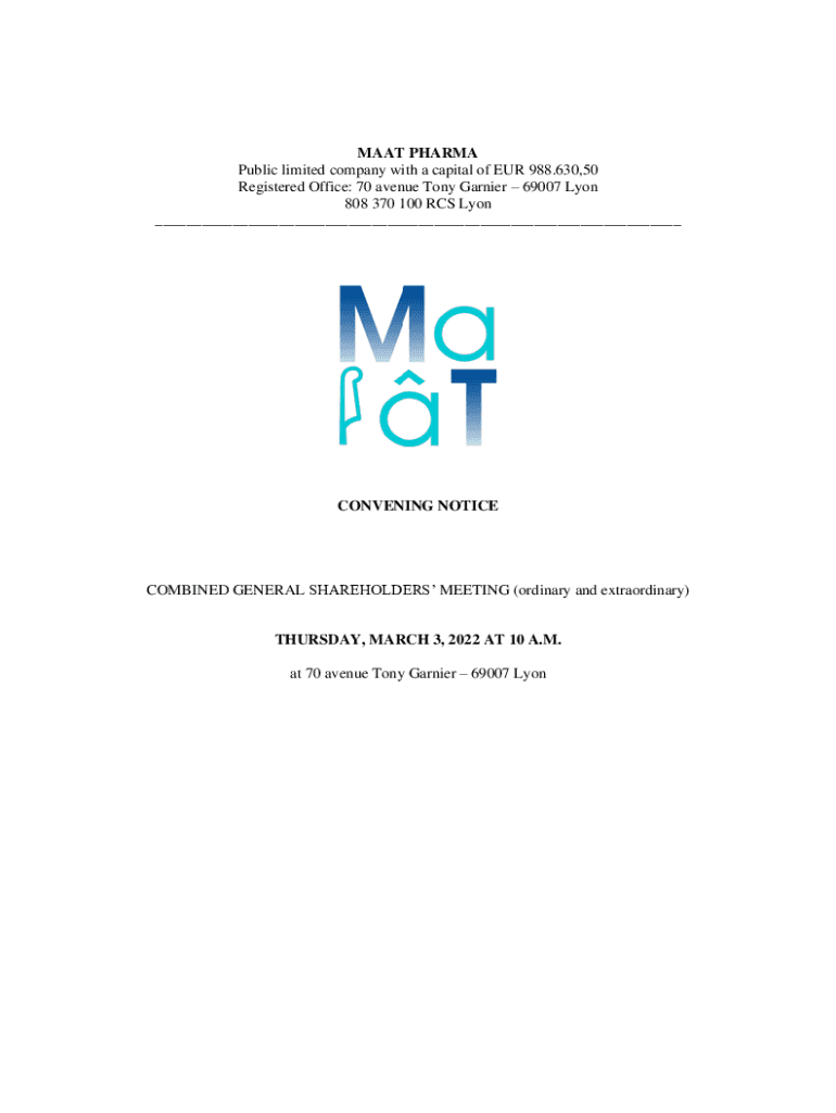 Fillable Online MaaT Pharma Company Profile: Stock Performance ...