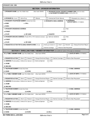 Fillable Online DD3043-2, "Tricare Select Enrollment, Disenrollment ...