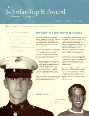 Fillable Online Scholarship & Award Endowment Report Fax Email Print ...