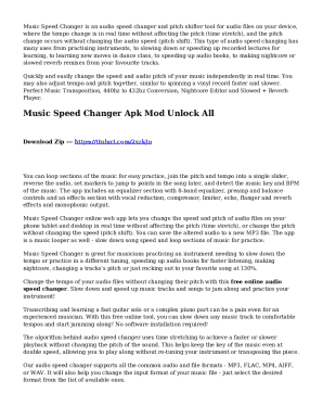 Fillable Online Music Speed Changer Apk Mod Unlock All Fax Email Print ...