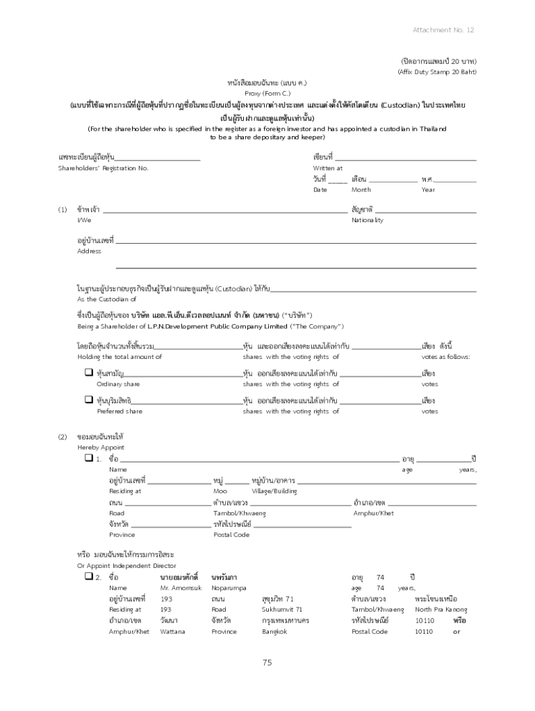 Fillable Online Page 87 Please affix Stamp duty of Baht 20 For ...
