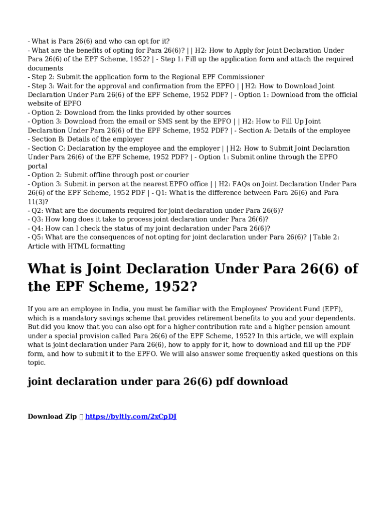 Fillable Online Joint EPF form copy not needed for higher pension under ...