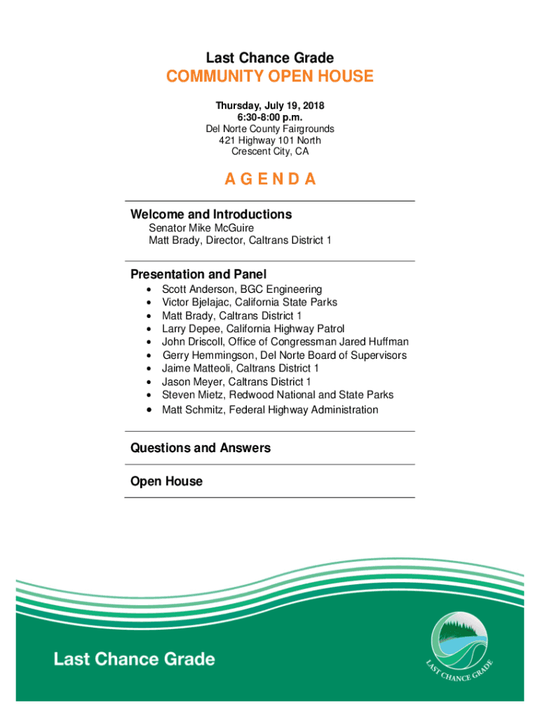 Fillable Online Last Chance Grade Town HallSenator Mike McGuire - CA ...