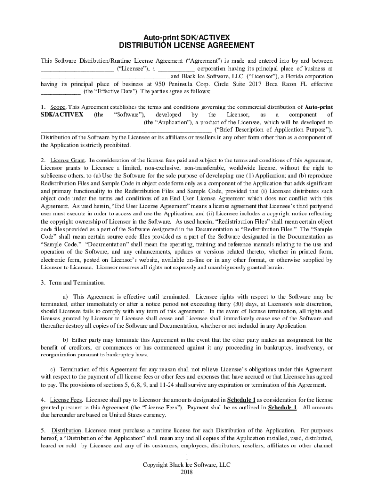 Fillable Online sample isurf source and executable code license agreement Fax Email Print ...