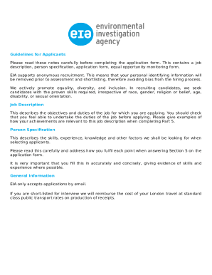 How to Apply for EIA Doc Template | pdfFiller