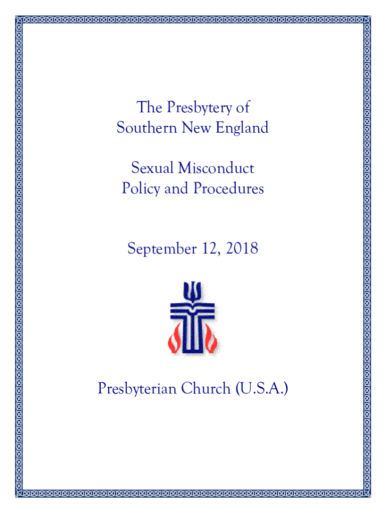 Fillable Online Sexual Misconduct Policy and its Procedures Fax Email Print - pdfFiller