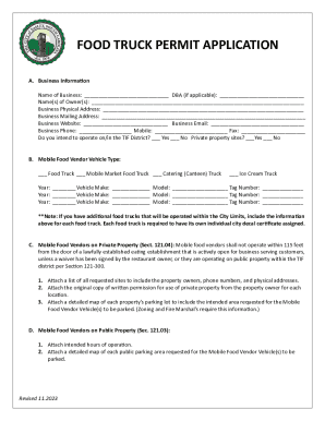 Fillable Online Mobile/Temporary Food Establishment Application Fax ...