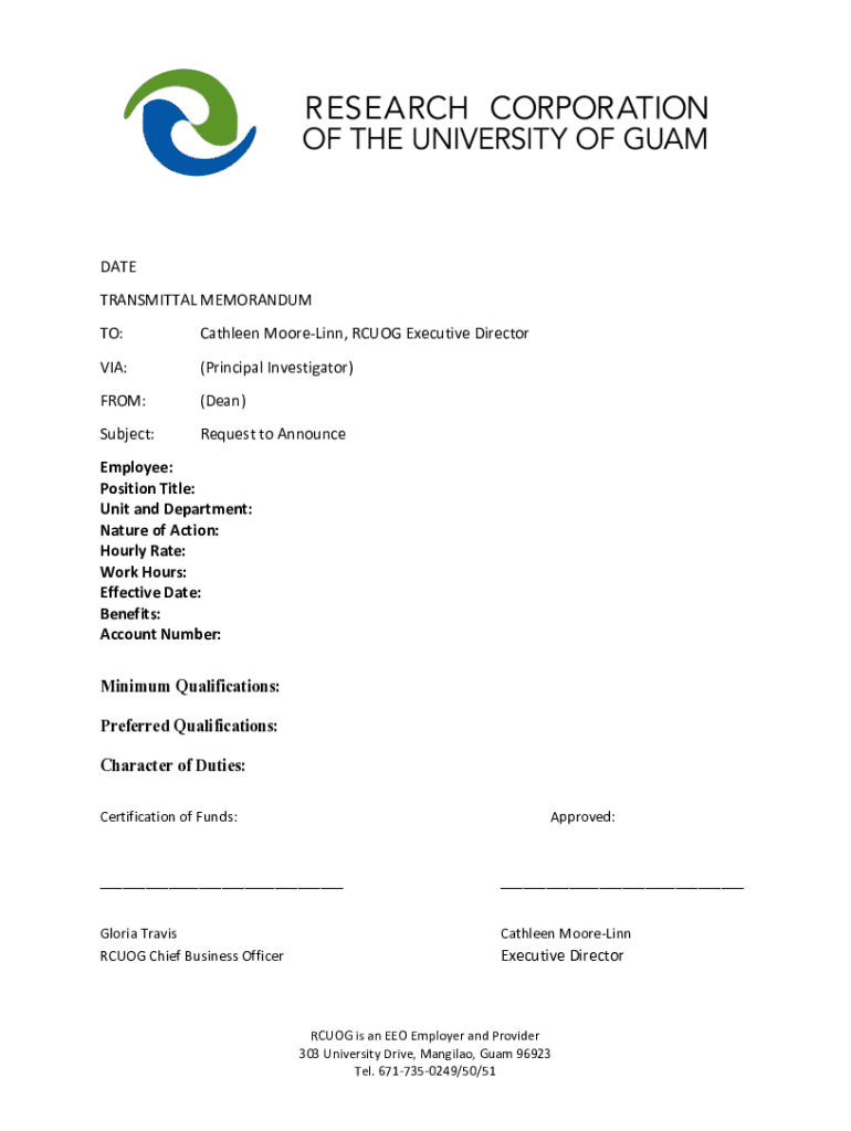 Fillable Online HIRE-MEMO-TEMPLATE.pdf.docx Fax Email Print - pdfFiller