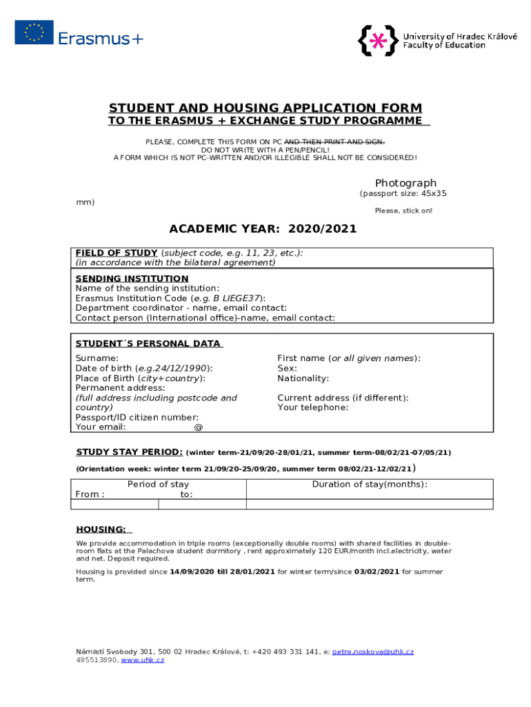 Erasmus application : Fill out & sign online Doc Template | pdfFiller