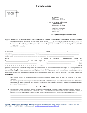 Ufficio Protocollo Generale - Comune di Olbia Doc Template | pdfFiller