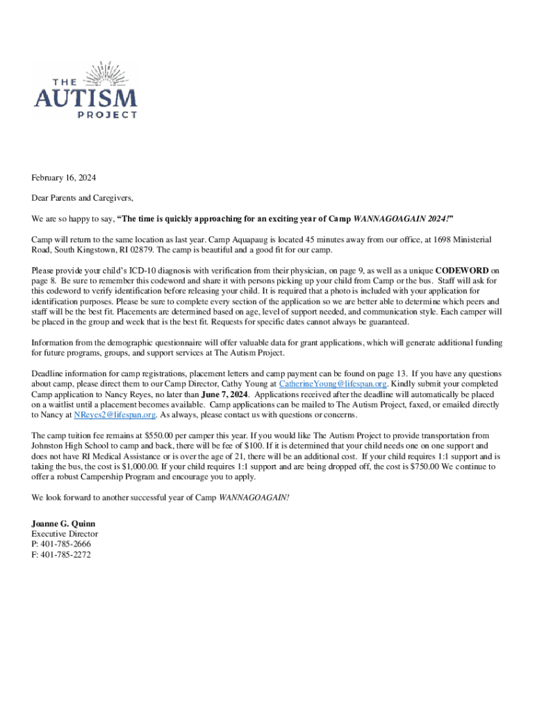 Fillable Online FACT Families of Autism Coming Together Fax Email Print - pdfFiller