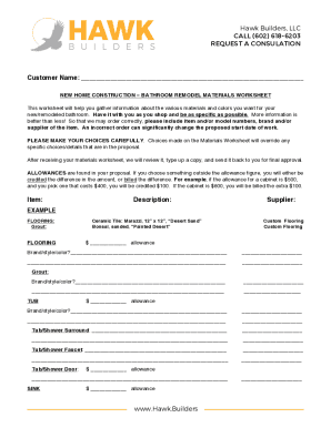 Fillable Online Bathroom-Remodel-Materials-Worksheet-.docx Fax Email ...