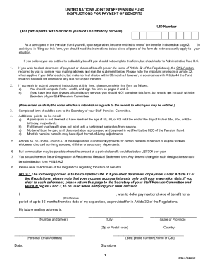 Fillable Online Presentation on the United Nations Staff Pension Fund ...