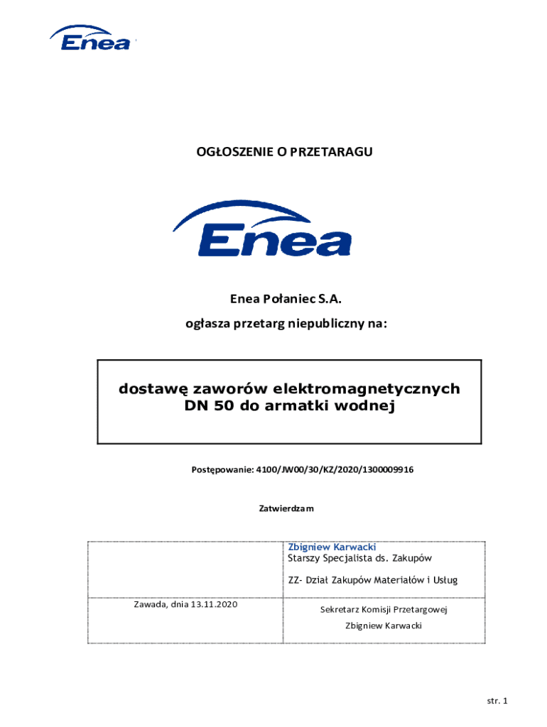 Fillable Online Enea OperatorEnea Operator Fax Email Print - pdfFiller