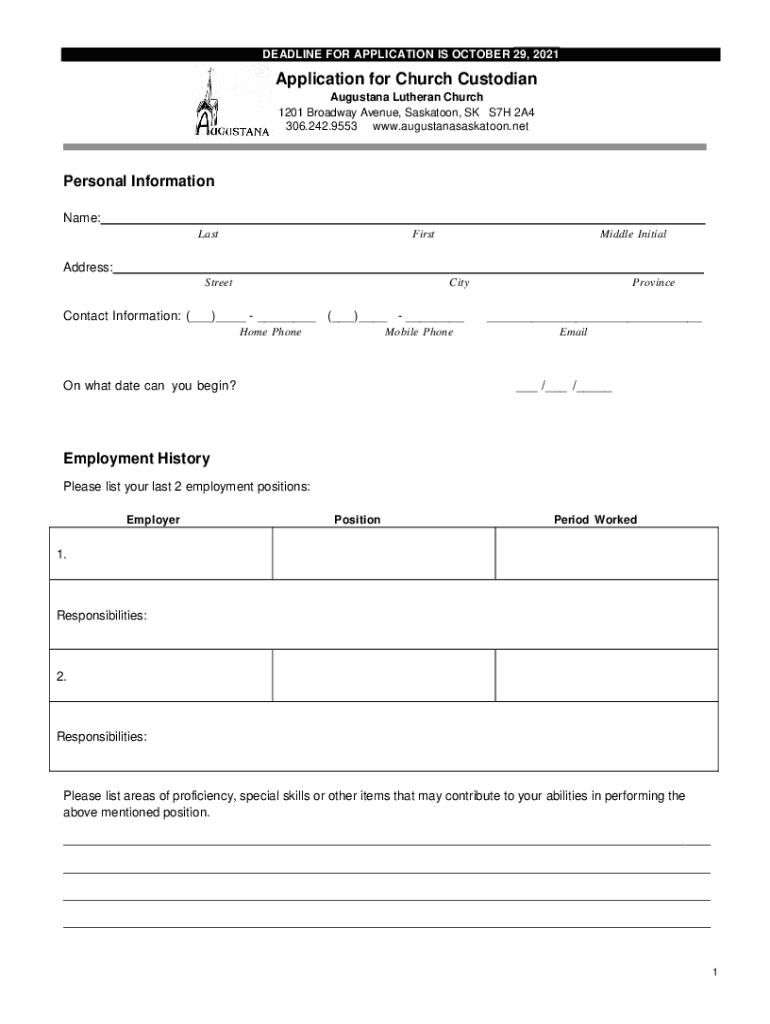 Fillable Online Augustana - lutherans and anglicans worshiping together ...
