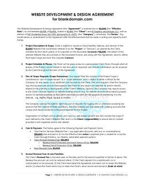 Fillable Online Website Design Agreement Template Fax Email Print - pdfFiller