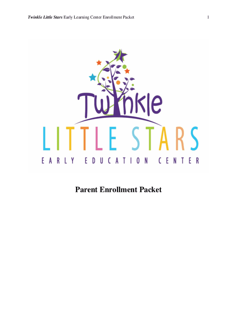 Fillable Online Twinkle Little Stars Early Learning Center Enrollment ...