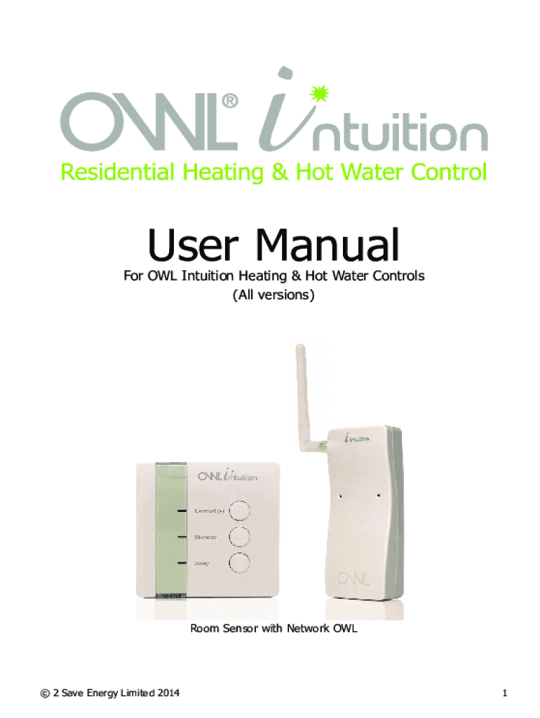 Fillable Online Owl Intuition Smart Heating Controls Installation Guide ...