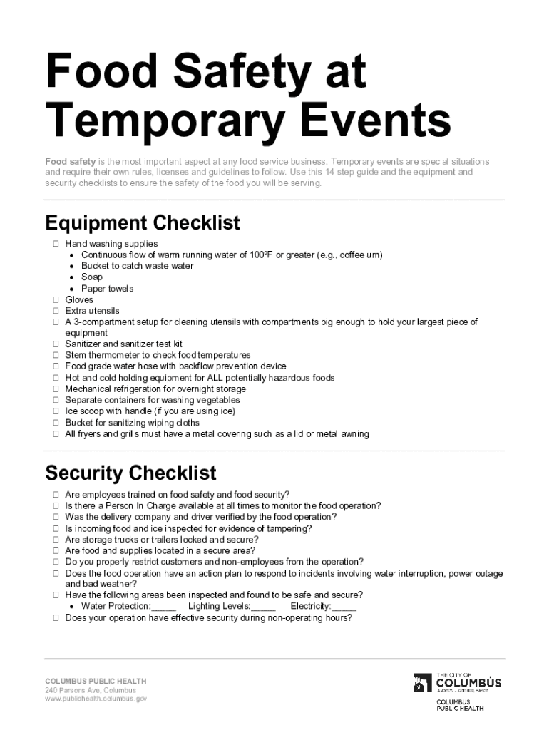 Fillable Online Food Safety for Businesses - City of Milwaukee Fax ...