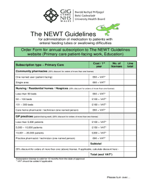 Fillable Online NEWT Guidelines - e-Library for Health Fax Email Print ...
