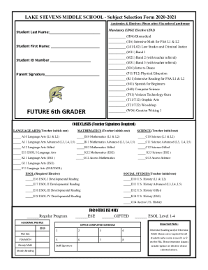 Fillable Online Subject Selection Form 2022-2023 Fax Email Print ...