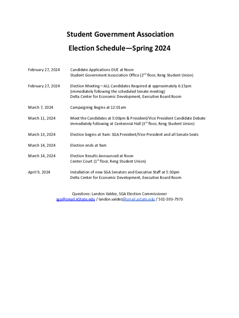 Fillable Online SGA reforms elections commission after delays, pushing ...