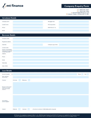 Fillable Online Standard Enquiry Form Fax Email Print - pdfFiller