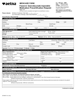 Fillable Online Prescription Drug Prior Authorization Request Fasenra ...