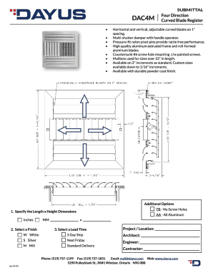 Fillable Online 4 1/4" Horizontal/Vertical Mount Fire Damper ...