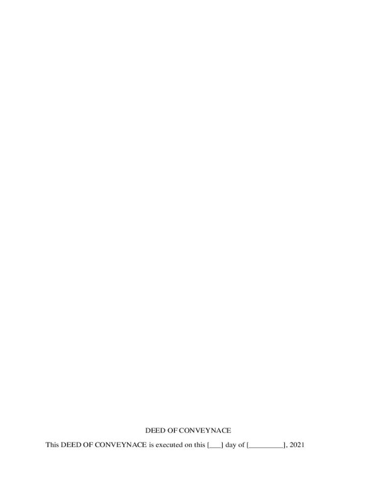 Fillable Online DEED OF CONVEYANCE SUBJECT TO MORTGAGE Fax Email Print ...