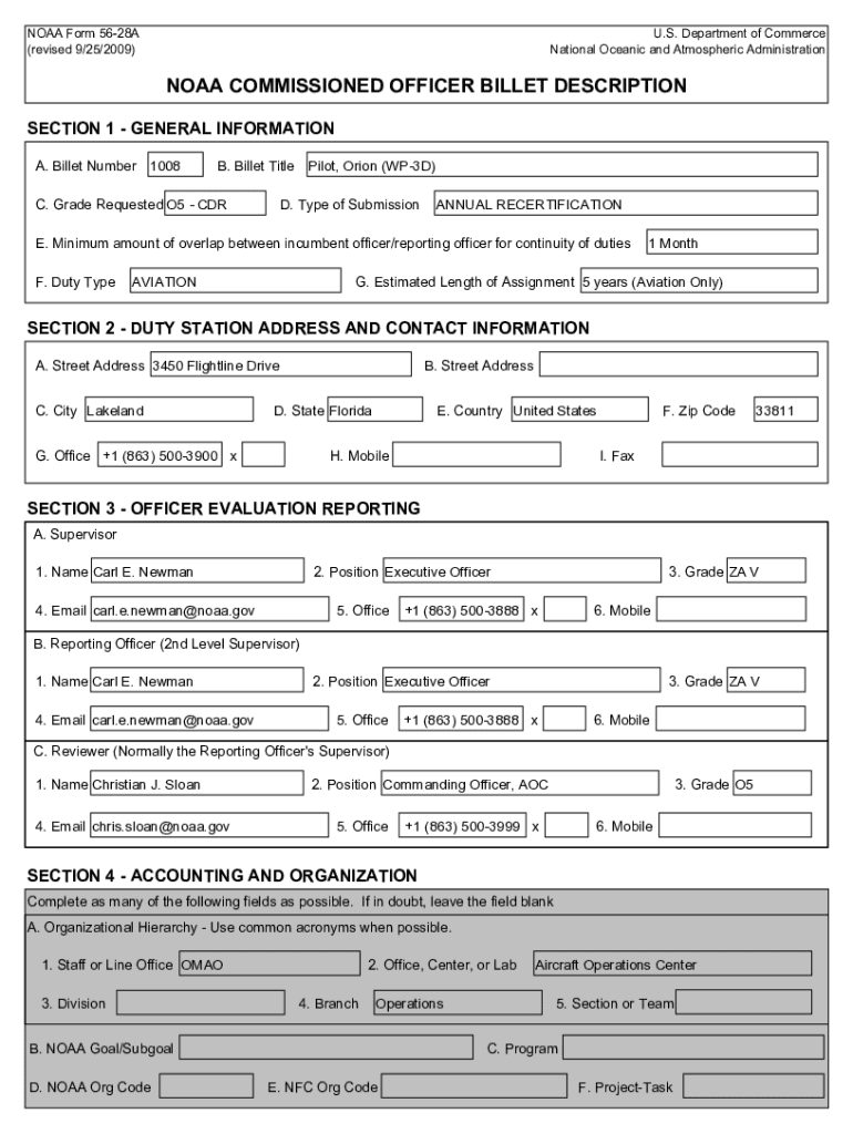 Fillable Online NOAA Corps CPC Career Management Fax Email Print - pdfFiller
