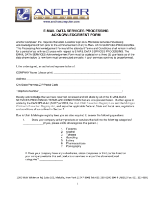 Fillable Online Email-Data-Services-Processing-Acknowledgement-Form ...