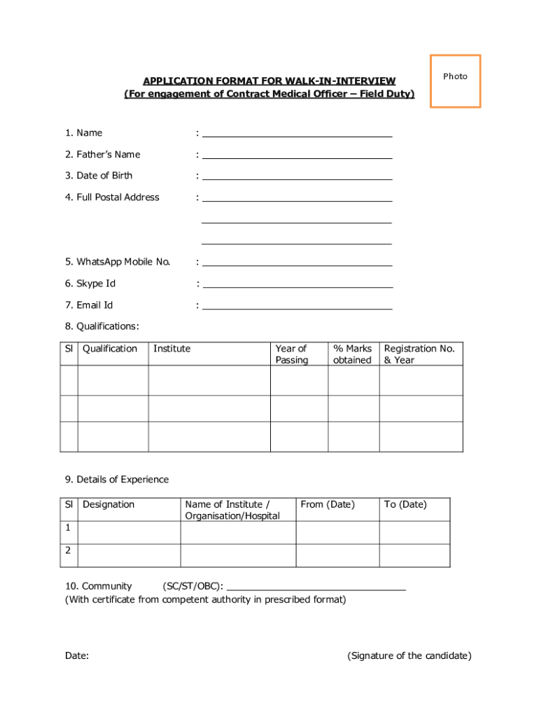 Fillable Online sending their duly filled applications on the following ...