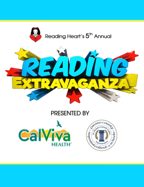 Fillable Online Reading Extravaganza - June 10th Fax Email Print ...