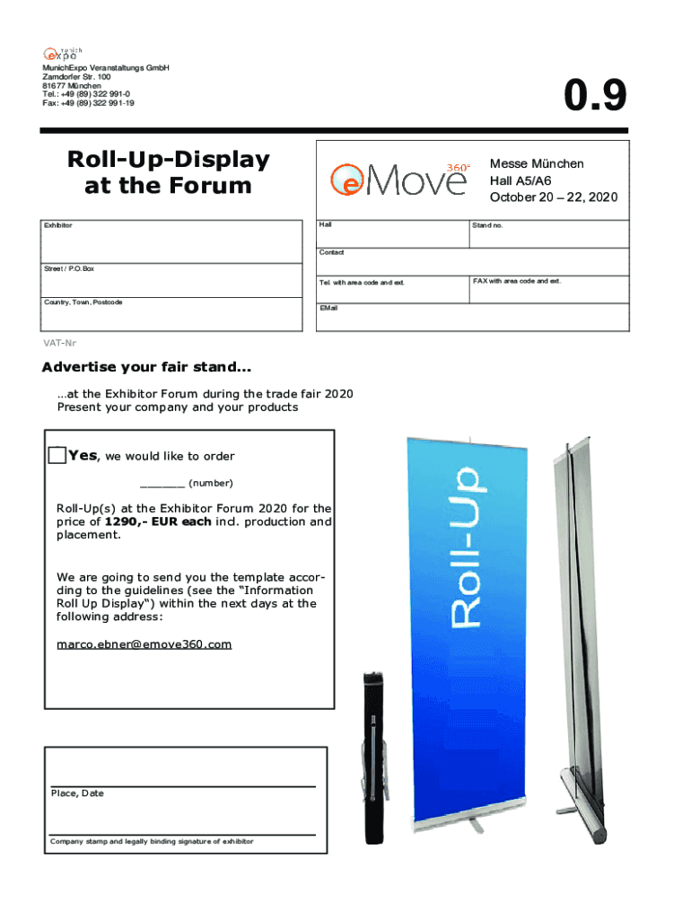 Fillable Online Roll-Up-Display Fax Email Print - pdfFiller