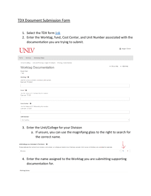 Fillable Online TDX Document Submission Form Fax Email Print - pdfFiller