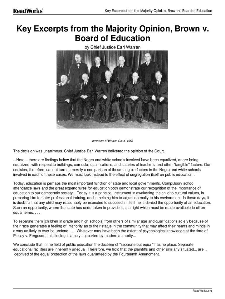 Fillable Online April 22 23 - Brown v. Board of Education ADV 1 .pdf ...