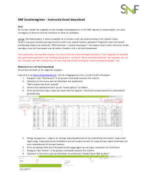 Invulbaar Online SNF locatieregister - Instructie Excel download ...