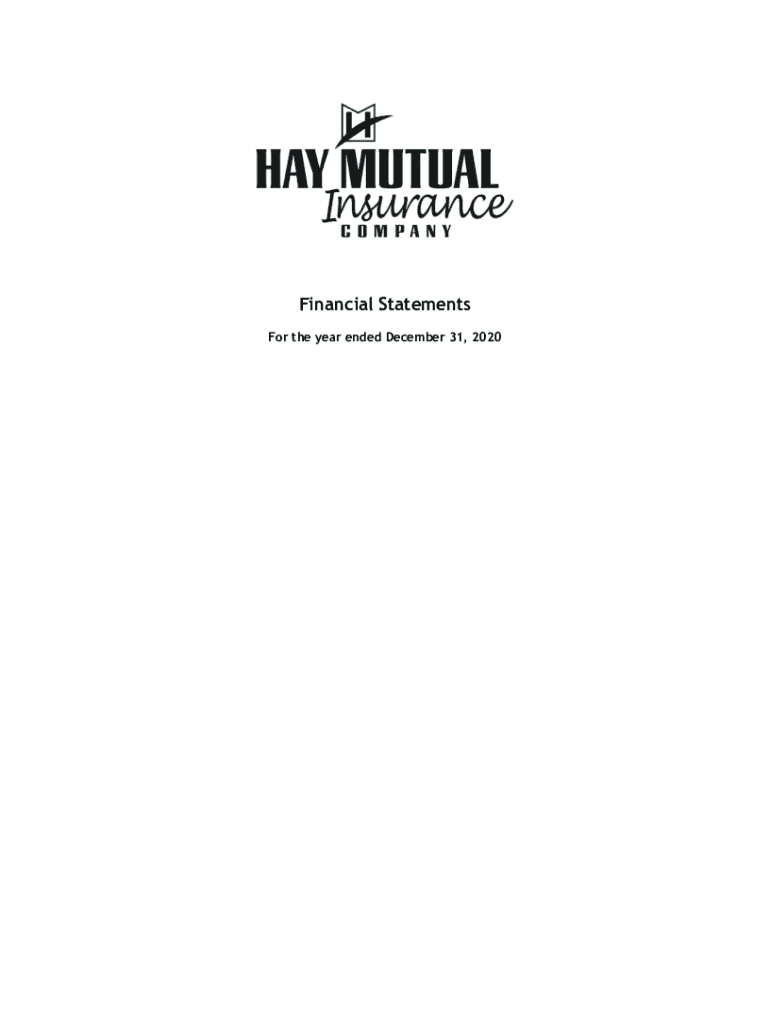 Fillable Online Hay Mutual Insurance Company - Final Financial ...