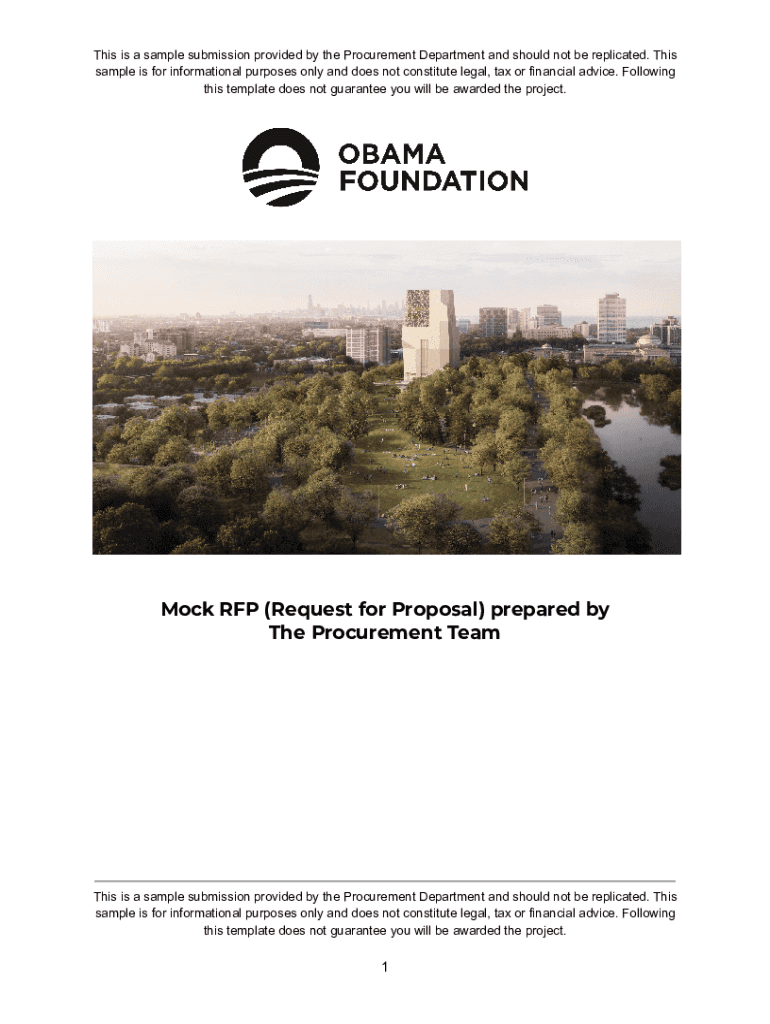 Fillable Online Mock RFP (Request for Proposal) prepared by The ...