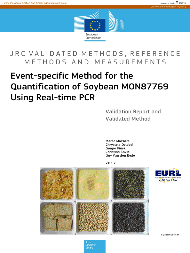 Fillable Online Event-specific Method for the Quantification of Soybean Line ... Fax Email Print ...